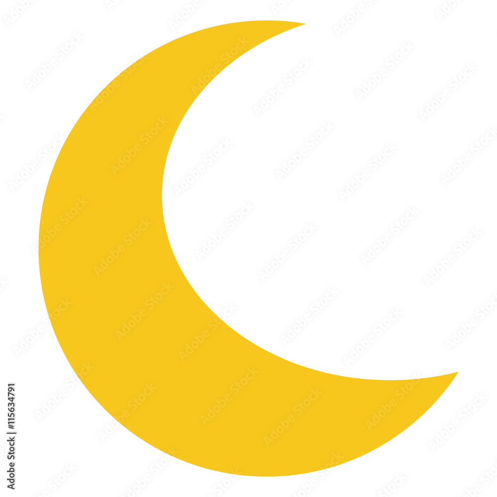 Cartoon Full Yellow Moon