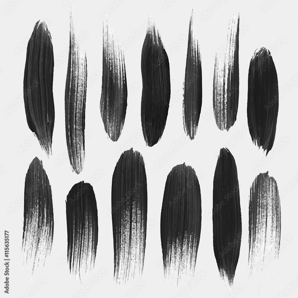 Vector hand drawn paint stains Stock Vector | Adobe Stock