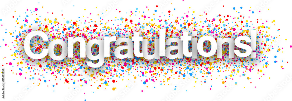 Congratulations paper poster. Stock Vector | Adobe Stock