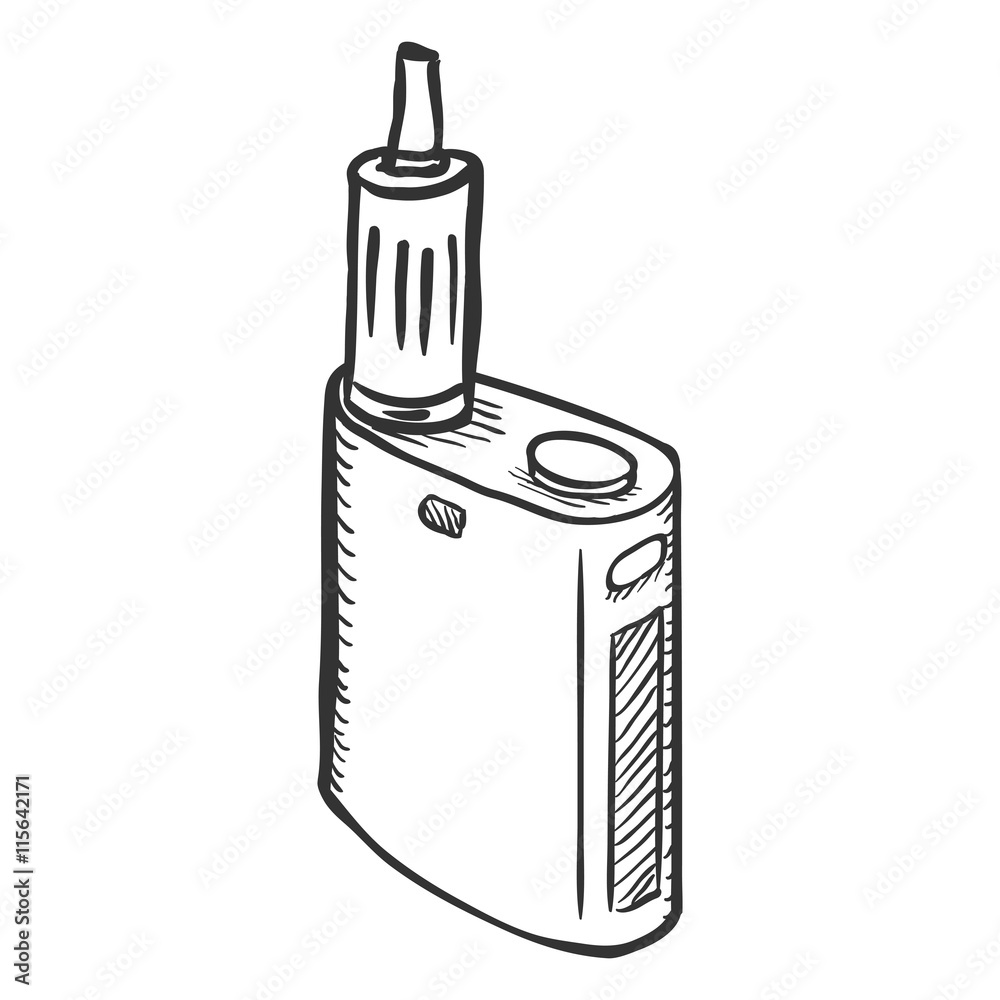 Vetor do Stock: Vector Sketch Single Electronic Cigarettes. Vape ...