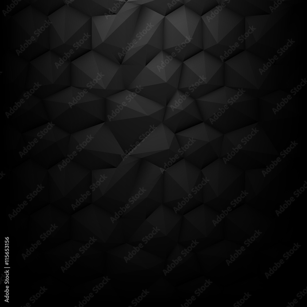 Black Polygon Background Stock Vector | Adobe Stock