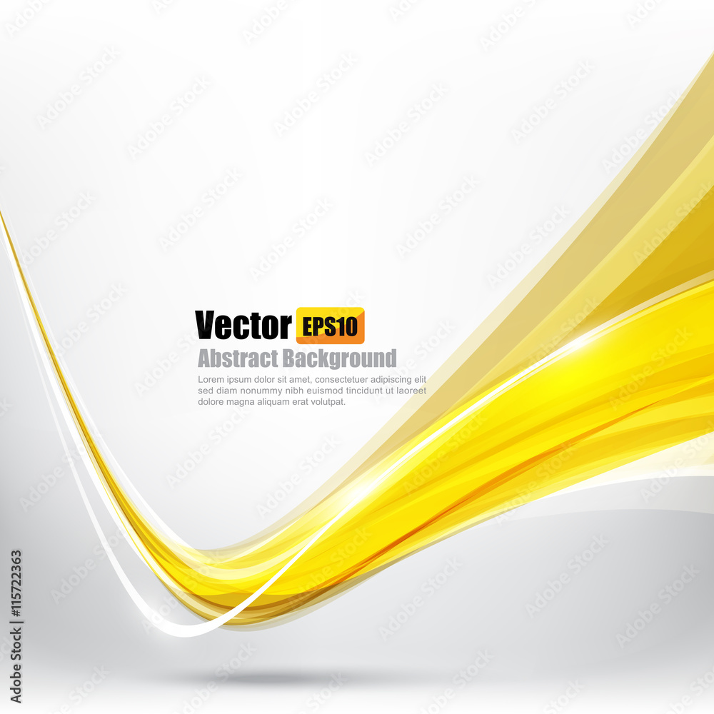 Abstract background Ligth gold curve and wave element vector ill Stock ...