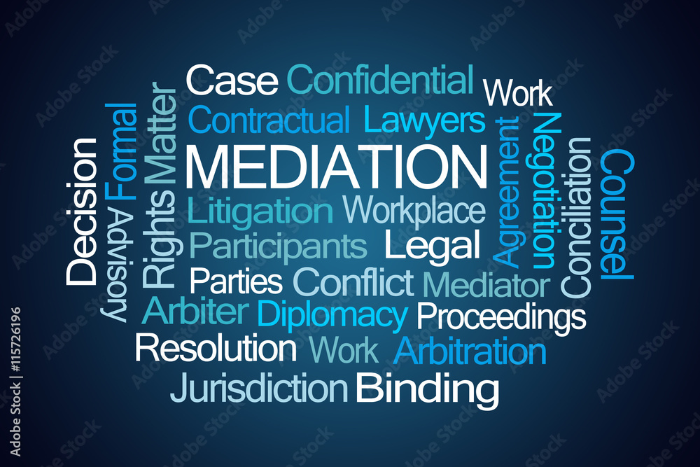 Mediation Word Cloud Stock-Illustration | Adobe Stock