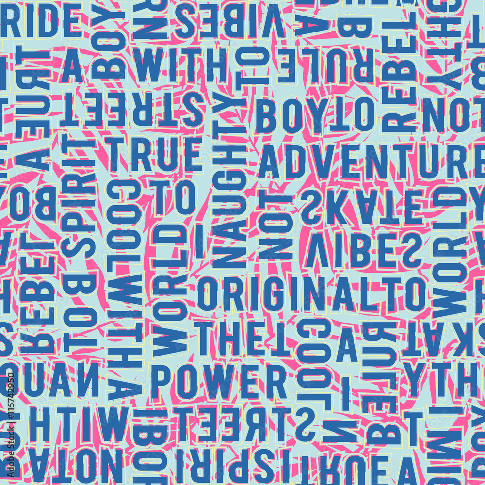 vector seamless graphical straight alphabet letters pattern, words ...