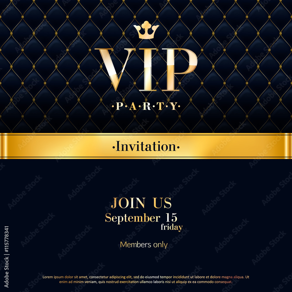 VIP invitation card premium design template. Stock Vector | Adobe Stock