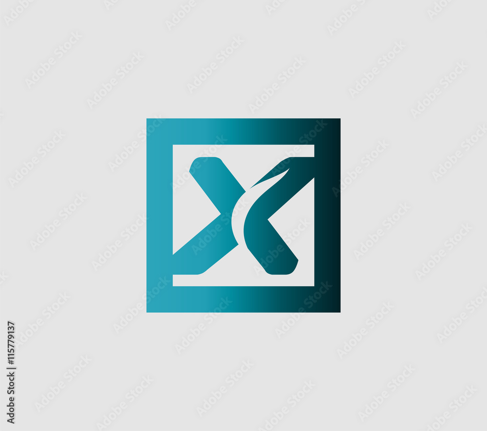 Vector illustration of abstract icons based on the letter X logo Stock ...