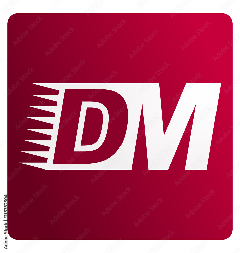 DM Two letter composition for initial, logo or signature Stock Vector ...