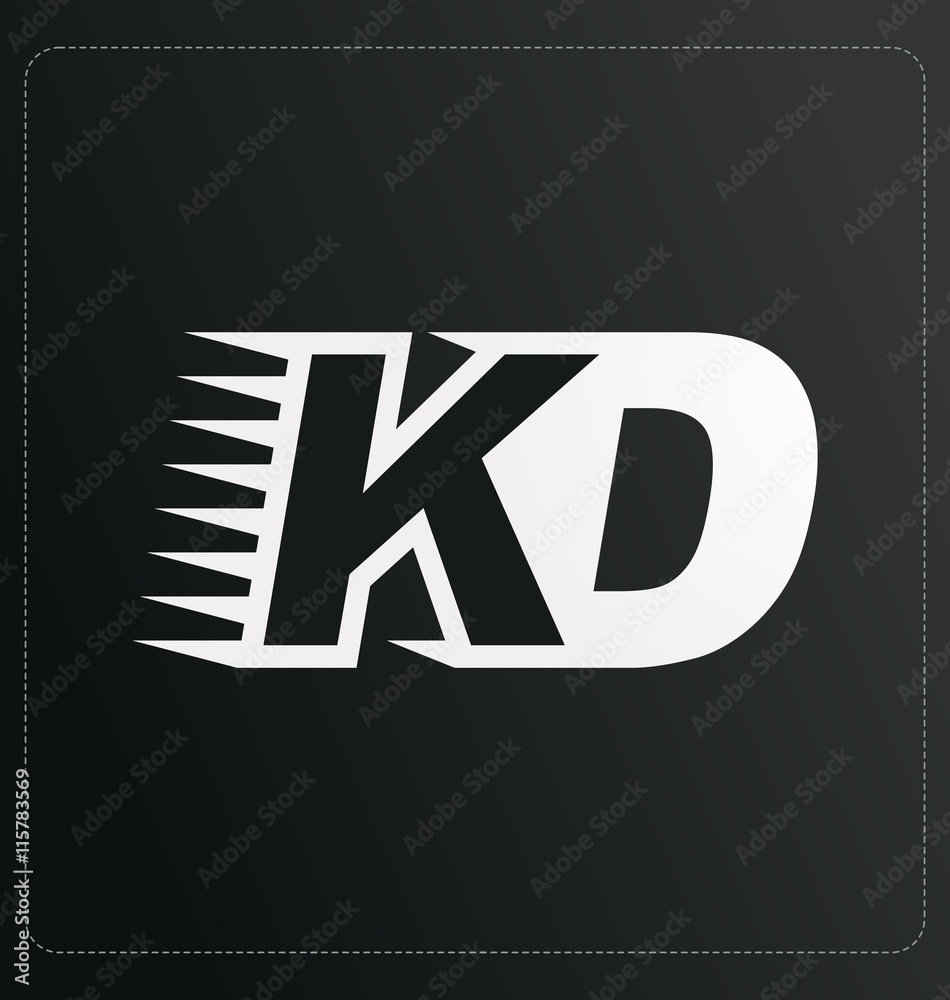 KD Two letter composition for initial, logo or signature Stock Vector ...