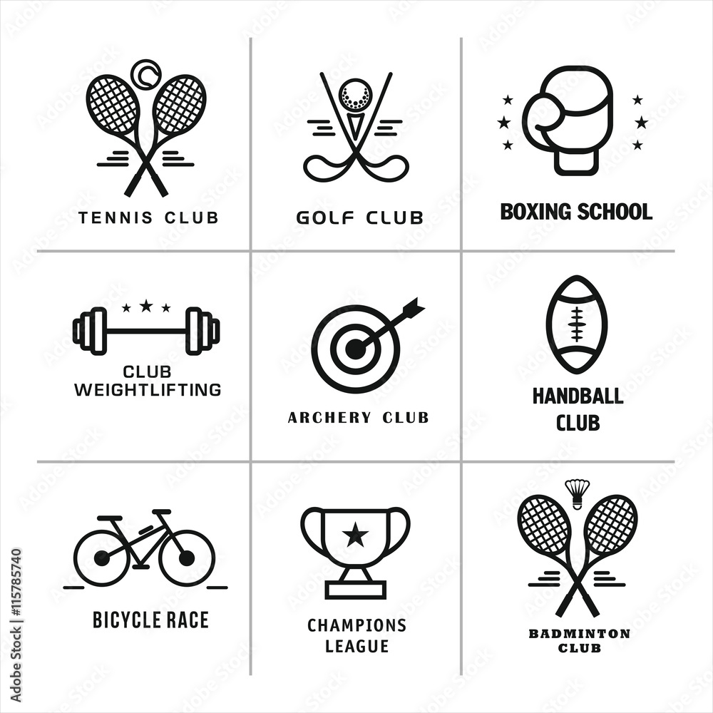 Vetor de Sport. Vector logos, logos of different sports. do Stock ...