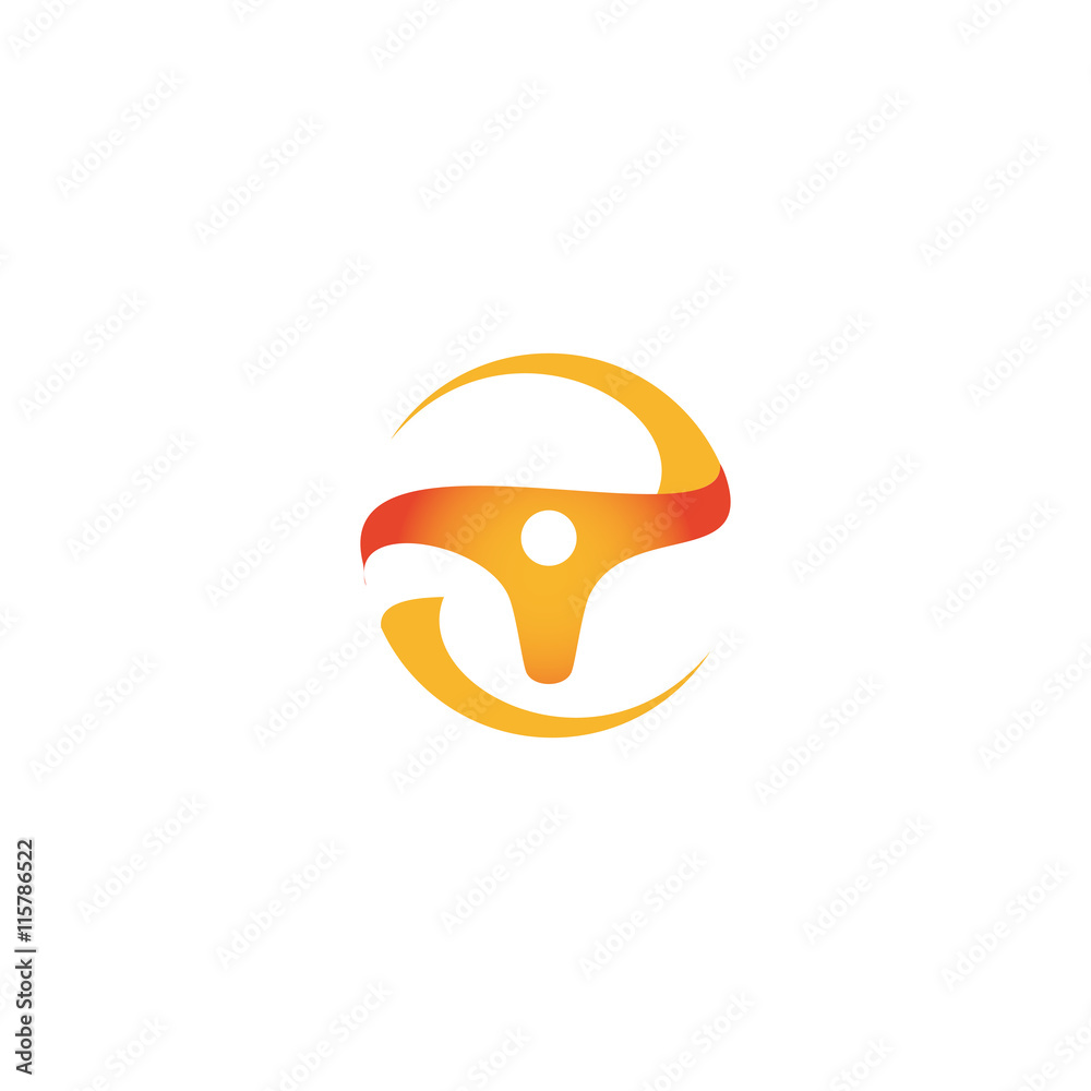 Wheel logo. Vector orange logo. Car logo. Taxi logo. Speedometer icon ...