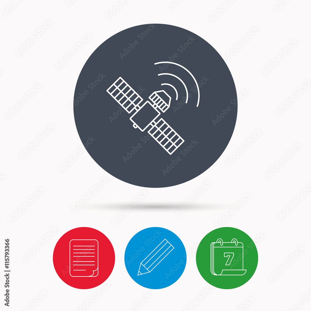 GPS icon. Satellite navigation sign. Stock Vector | Adobe Stock