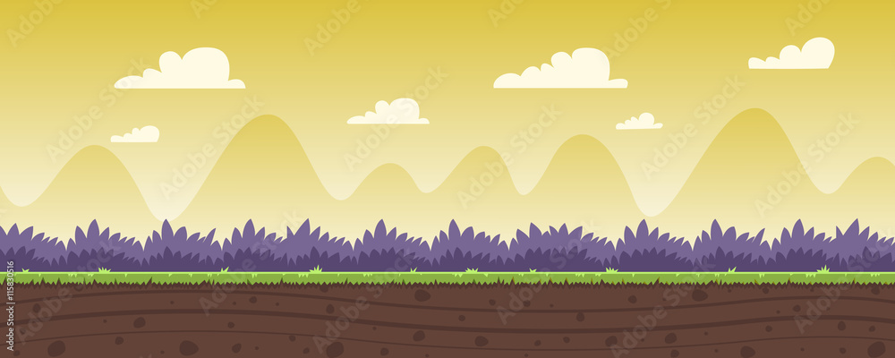 Cartoon Game Background Stock Vector | Adobe Stock