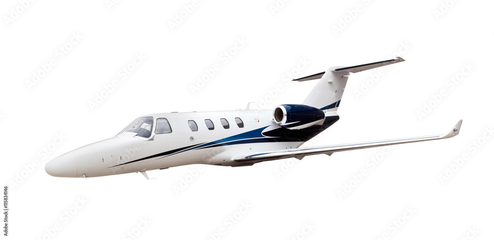 Business Jet airplane isolated on white background Stock Photo | Adobe ...