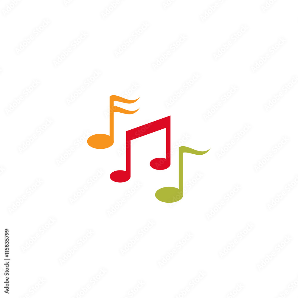 music notes logo vector design Stock Vector | Adobe Stock