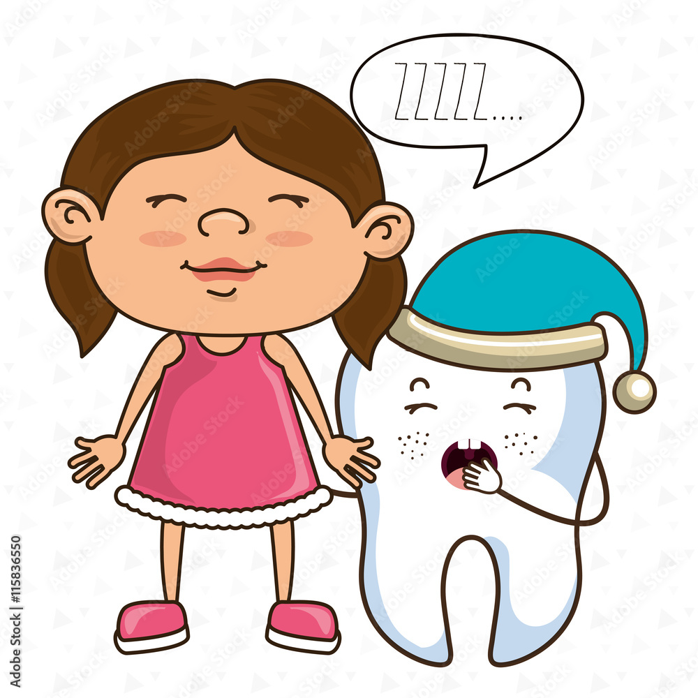 girl with tooth isolated icon design, vector illustration graphic Stock ...