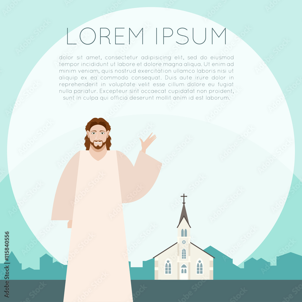 Jesus Christ Banner Stock Vector | Adobe Stock