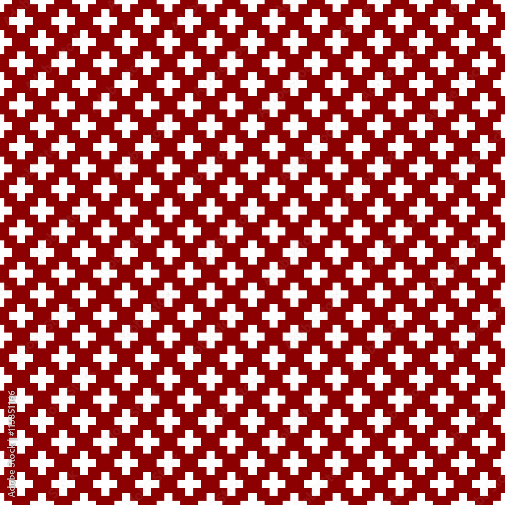 Seamless pattern of cross, vector illustration. Stock Vector | Adobe Stock