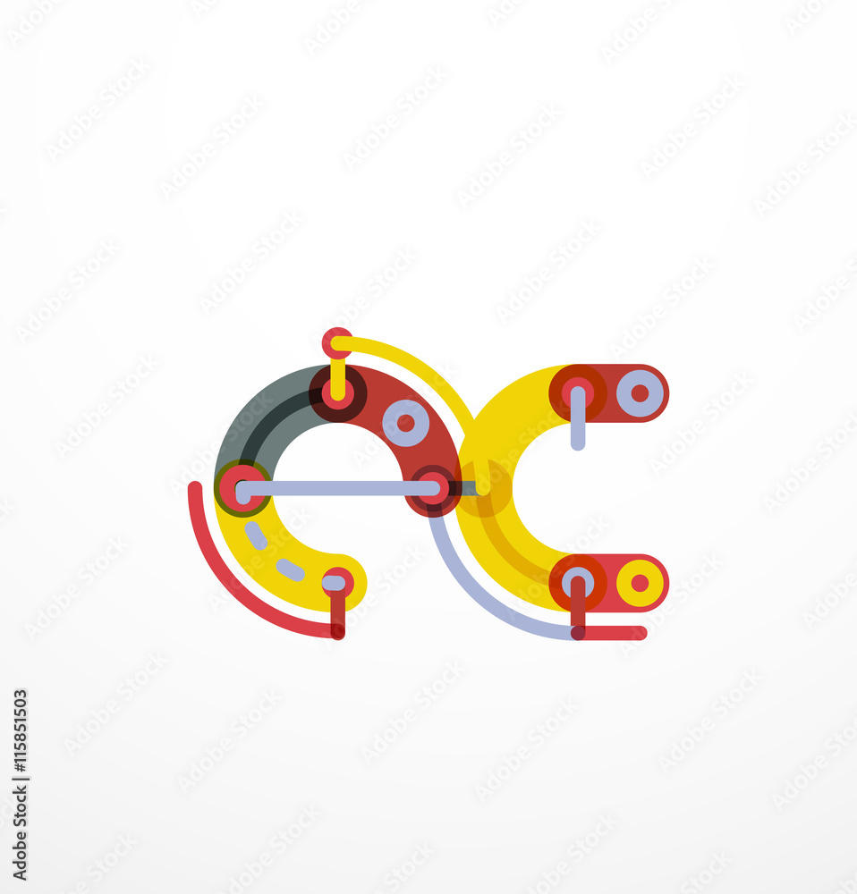 Colorful funny cartoon letter icon Stock Vector | Adobe Stock