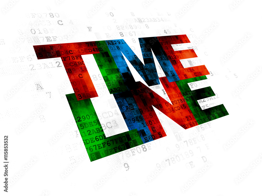 Time concept: Timeline on Digital background Stock Illustration | Adobe ...