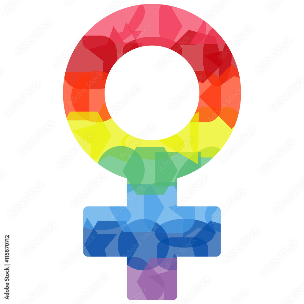 abstract lesbian woman symbol, LGBT flag Stock Illustration | Adobe Stock