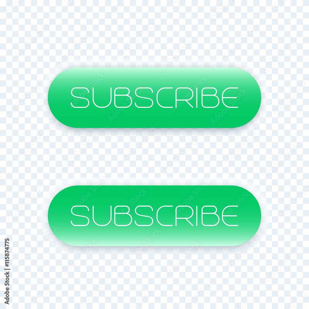 subscribe button for web, modern design, green version, vector ...