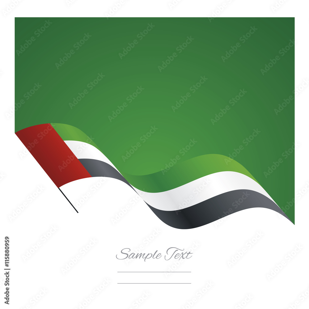 UAE abstract wave flag ribbon vector background Stock Vector | Adobe Stock