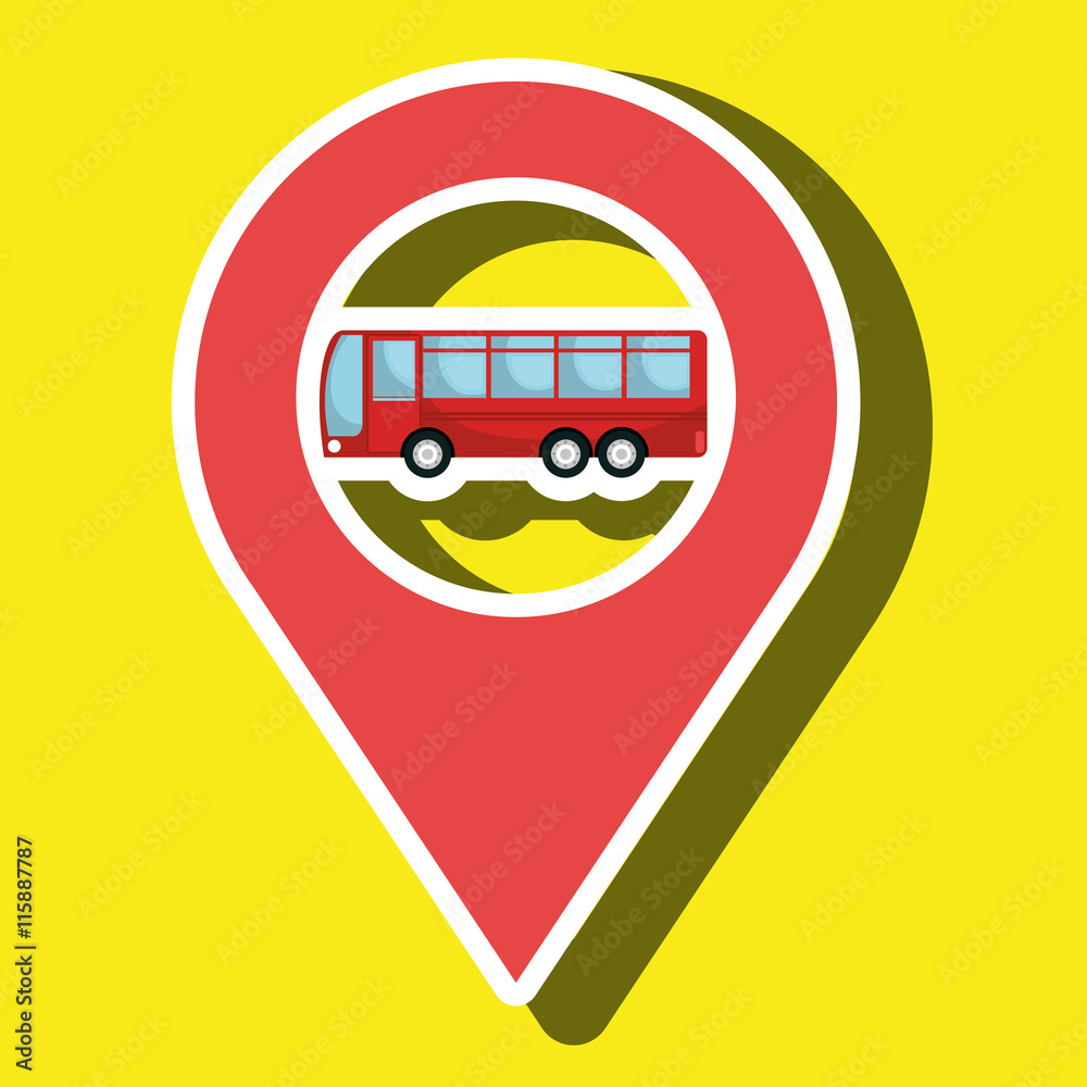 red signal red bus isolated icon design, vector illustration graphic ...