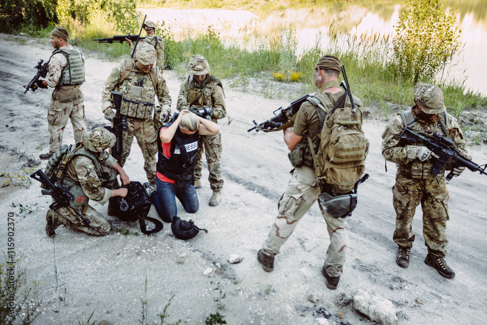 British special forces soldiers take part in military operation Stock ...