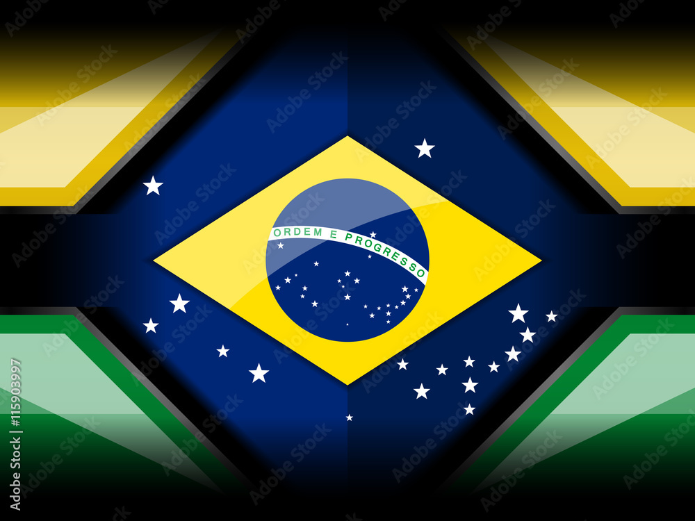 abstract brazil flag color backgrounds, vector illustration Stock ...