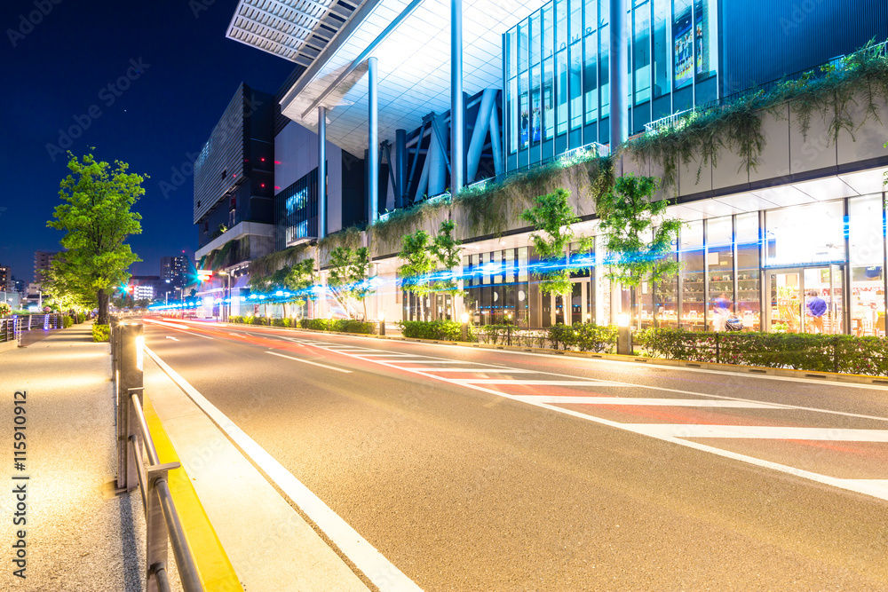 traffic on road in downtown of tokyo at night Stock Photo | Adobe Stock