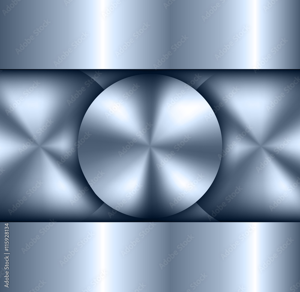 Background metallic, circular metallic vector plate, metal texture ...