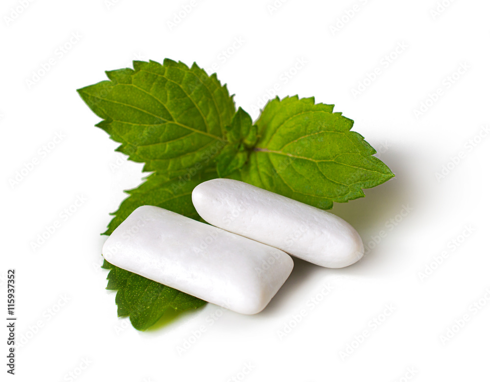 chewing gum with mint isolated on white background. Stock Photo | Adobe ...