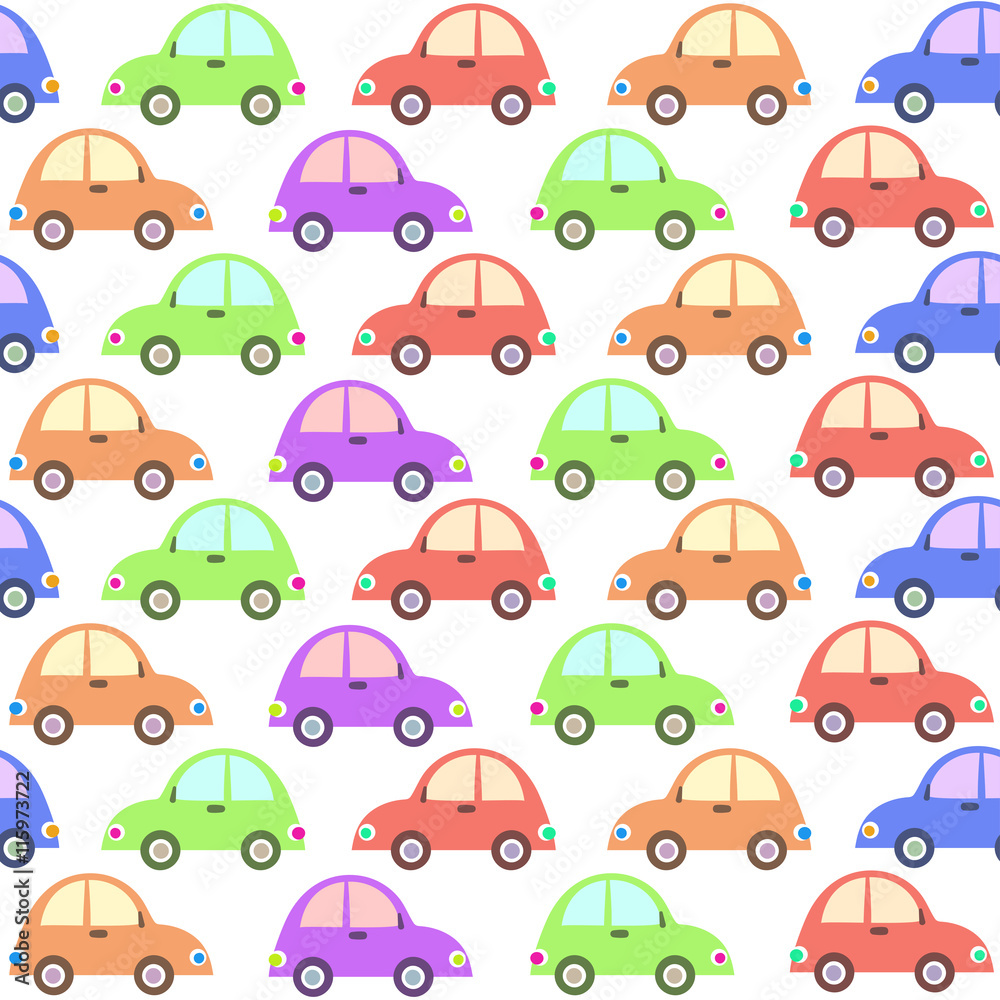 Seamless toy car background for baby boy. Stock Vector | Adobe Stock