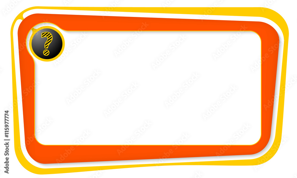 Vector box for your text and question mark Stock Vector | Adobe Stock