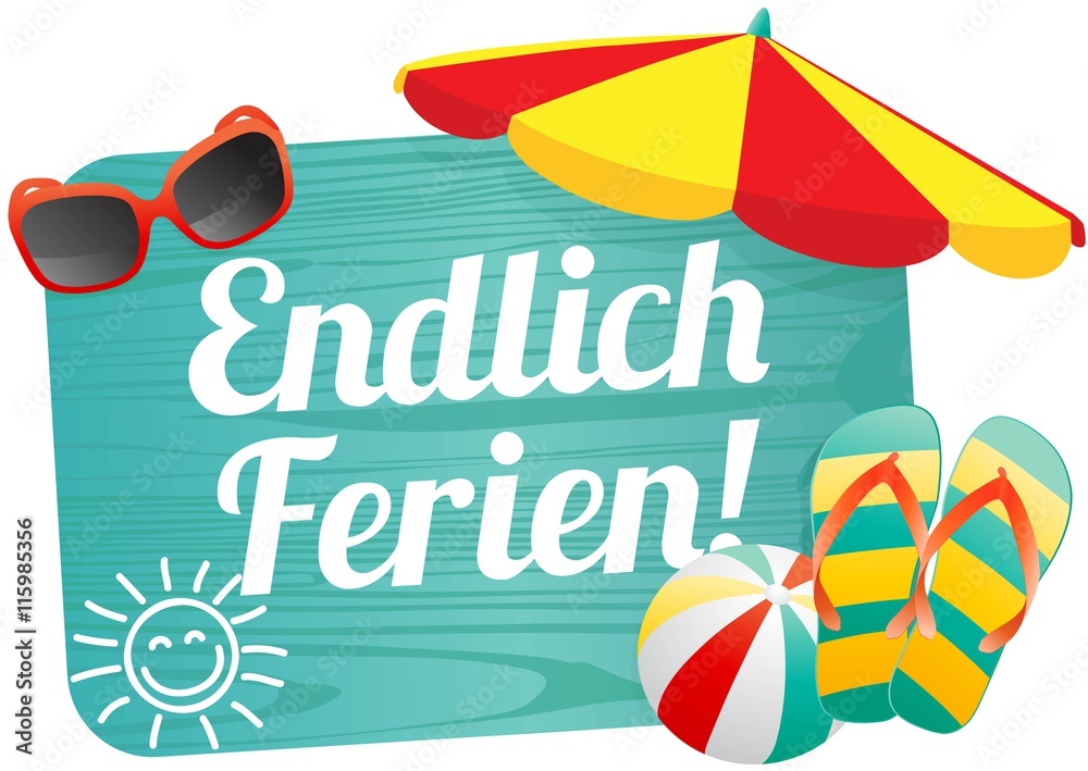 Endlich Ferien Stock Vector | Adobe Stock