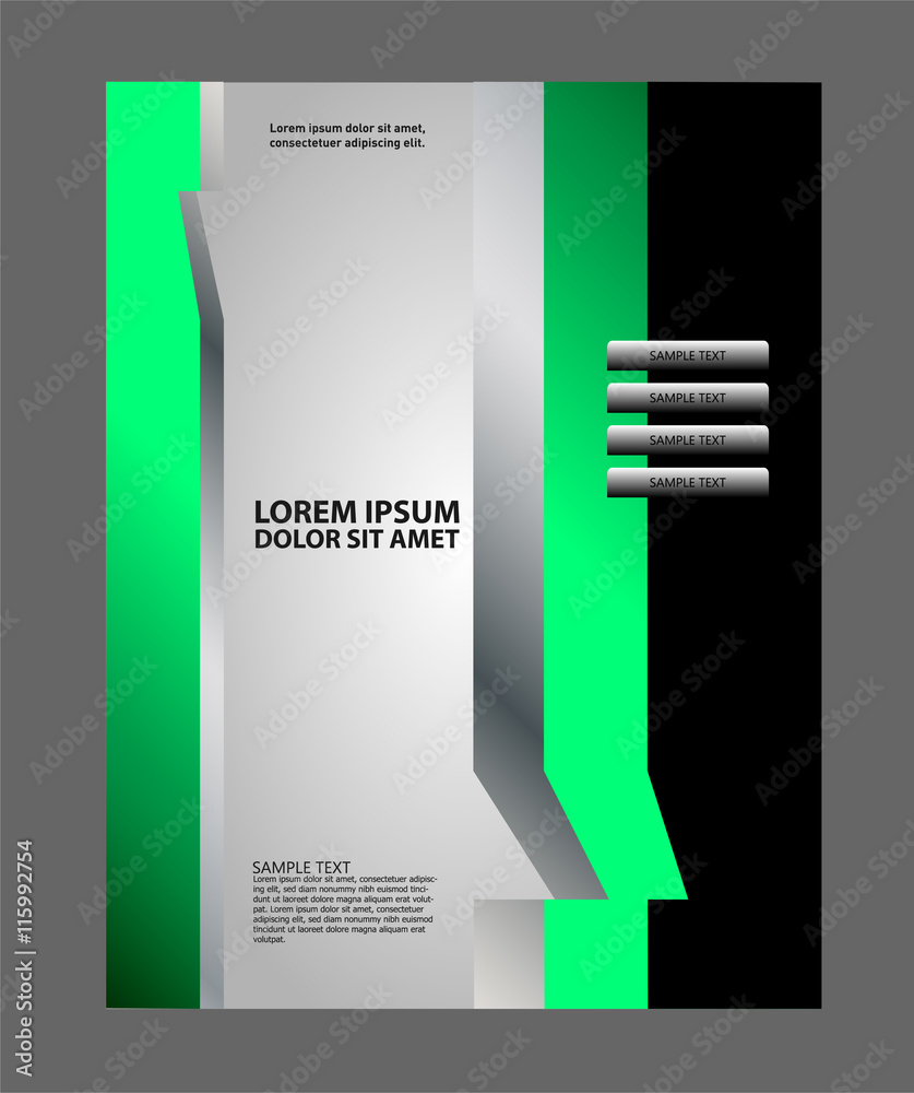 Magazine, flyer, brochure and cover layout design template, vector ...