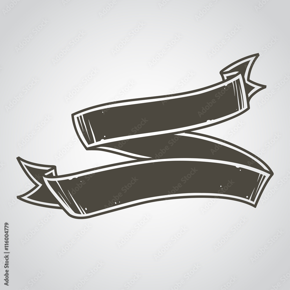 Hand draw ribbon Stock Vector | Adobe Stock