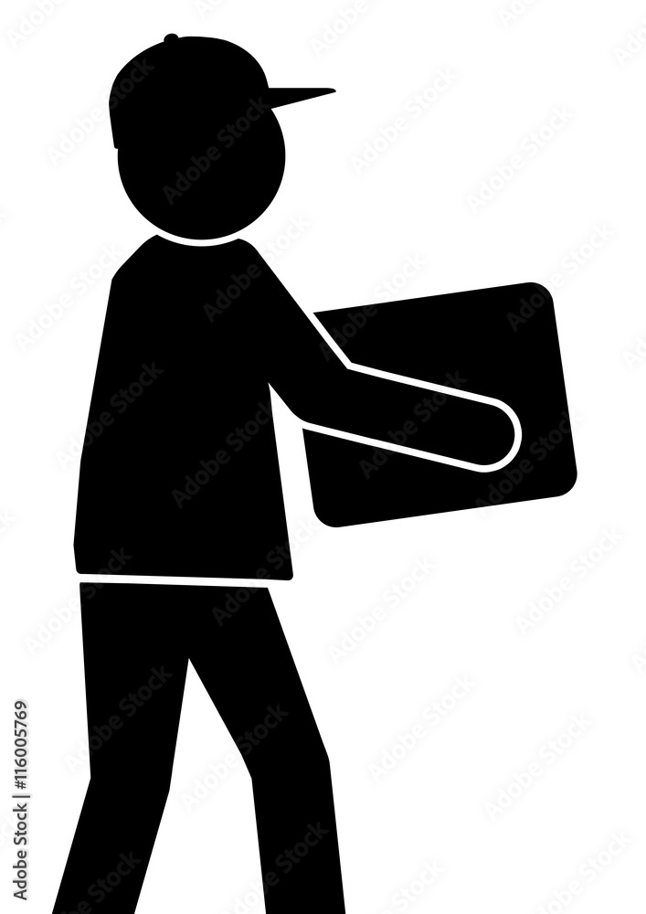 gz6 GrafikZeichnung - fast parcel delivery icon - A2 A3 A4 Poster ...