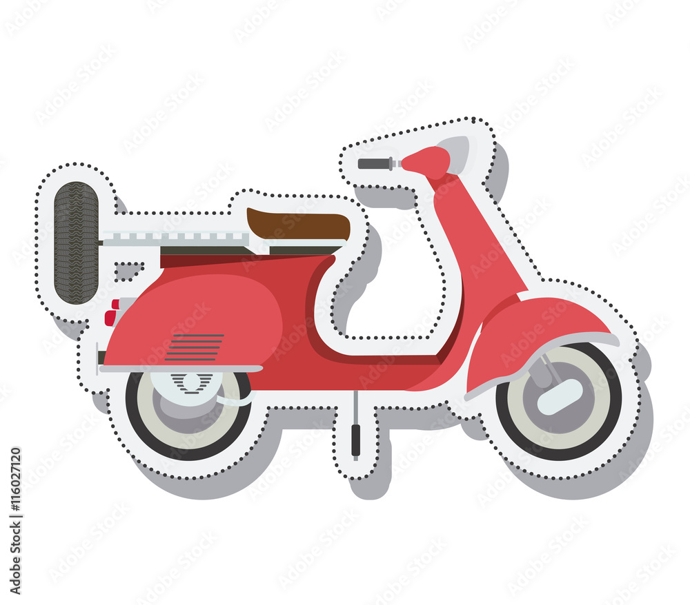 scooter sticker isolated icon design, vector illustration graphic Stock ...
