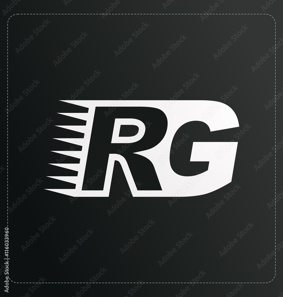 RG Two letter composition for initial, logo or signature Stock Vector ...