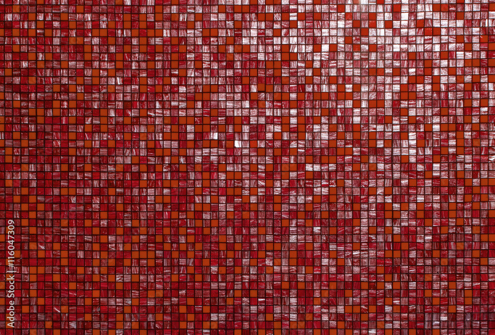 Red Mosaic Tiles Texture