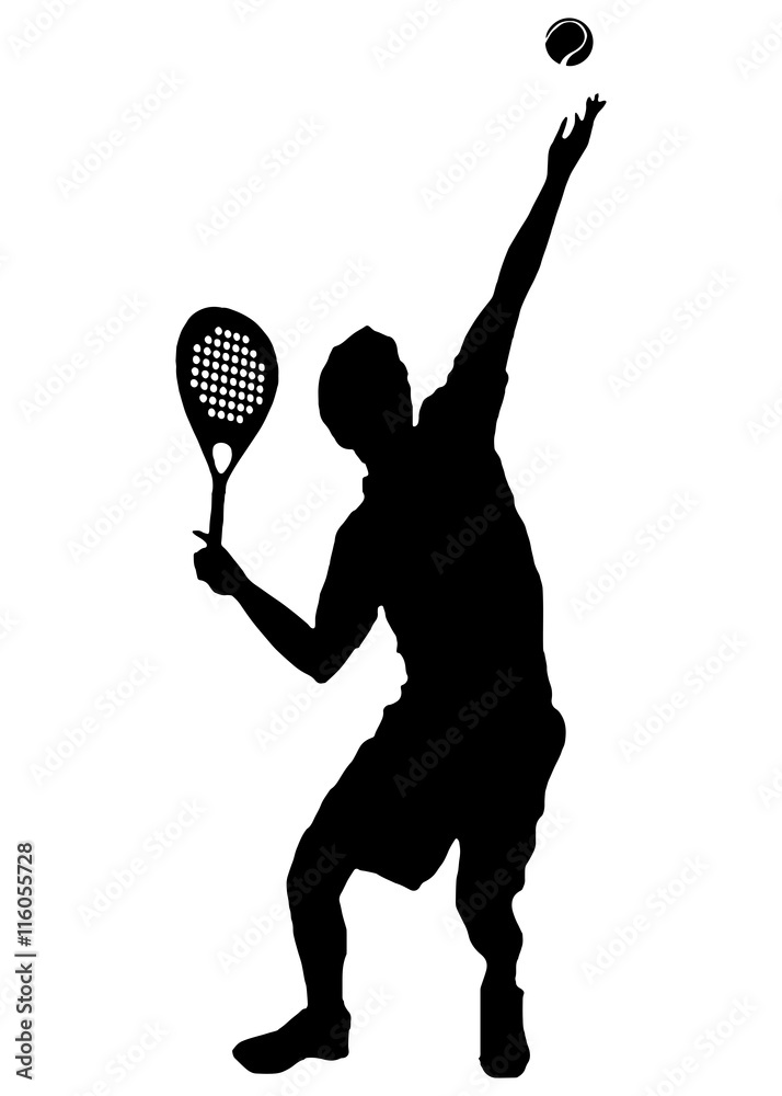 padel jugador Stock Vector | Adobe Stock