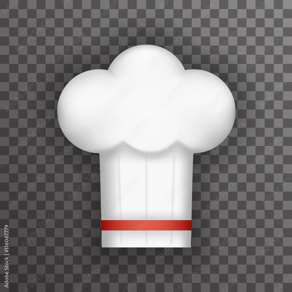 Realistic 3d Chief Cook Symbol Toque Cuisine Food Icon Transperent ...