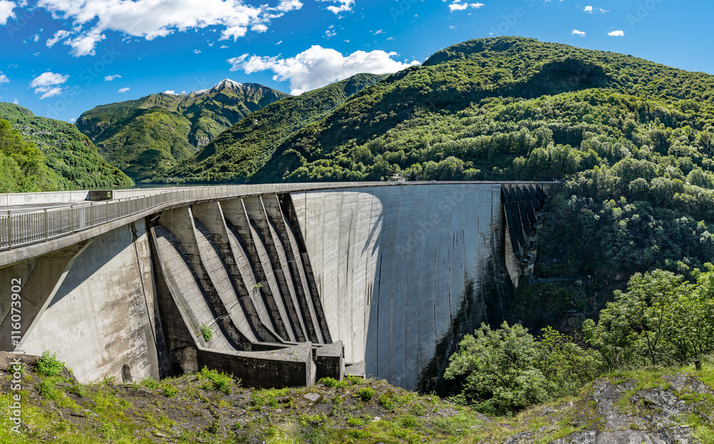 Staumauer Am Lago Die Vogorno – Verzasca Staudamm Lago Maggiore – WEOS