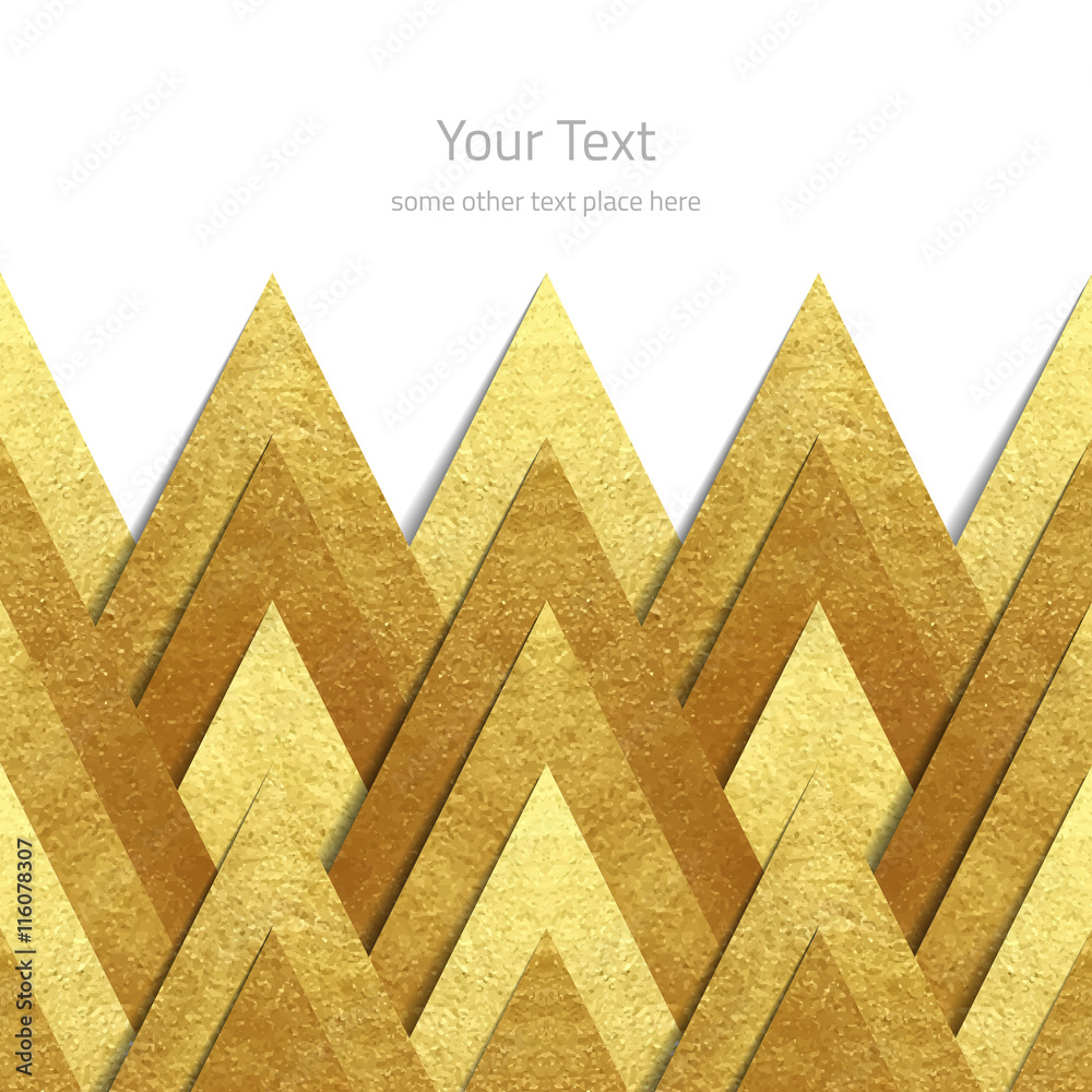 Metallic gold paper border background Stock Vector | Adobe Stock