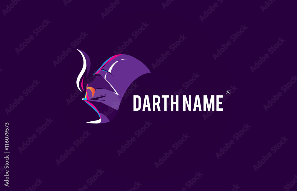 Darth Viper star death flat logo Stock Vector | Adobe Stock