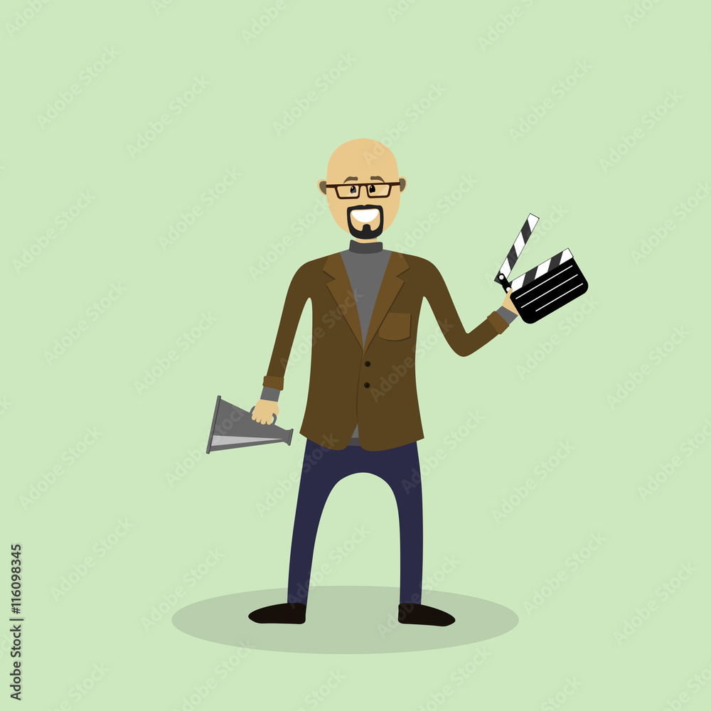 Vector movie director Stock Vector | Adobe Stock