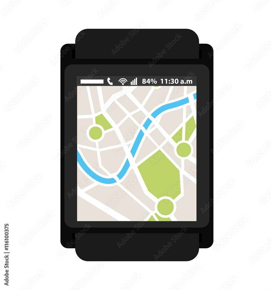 gps map app icon Stock Vector | Adobe Stock