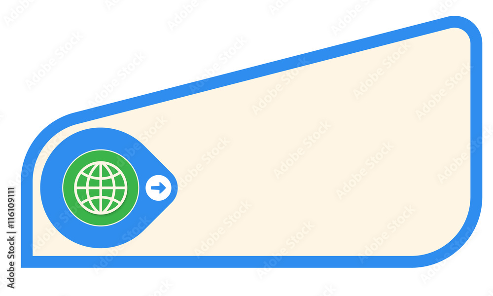 Colored text frame for your text and globe symbol Stock Vector | Adobe ...