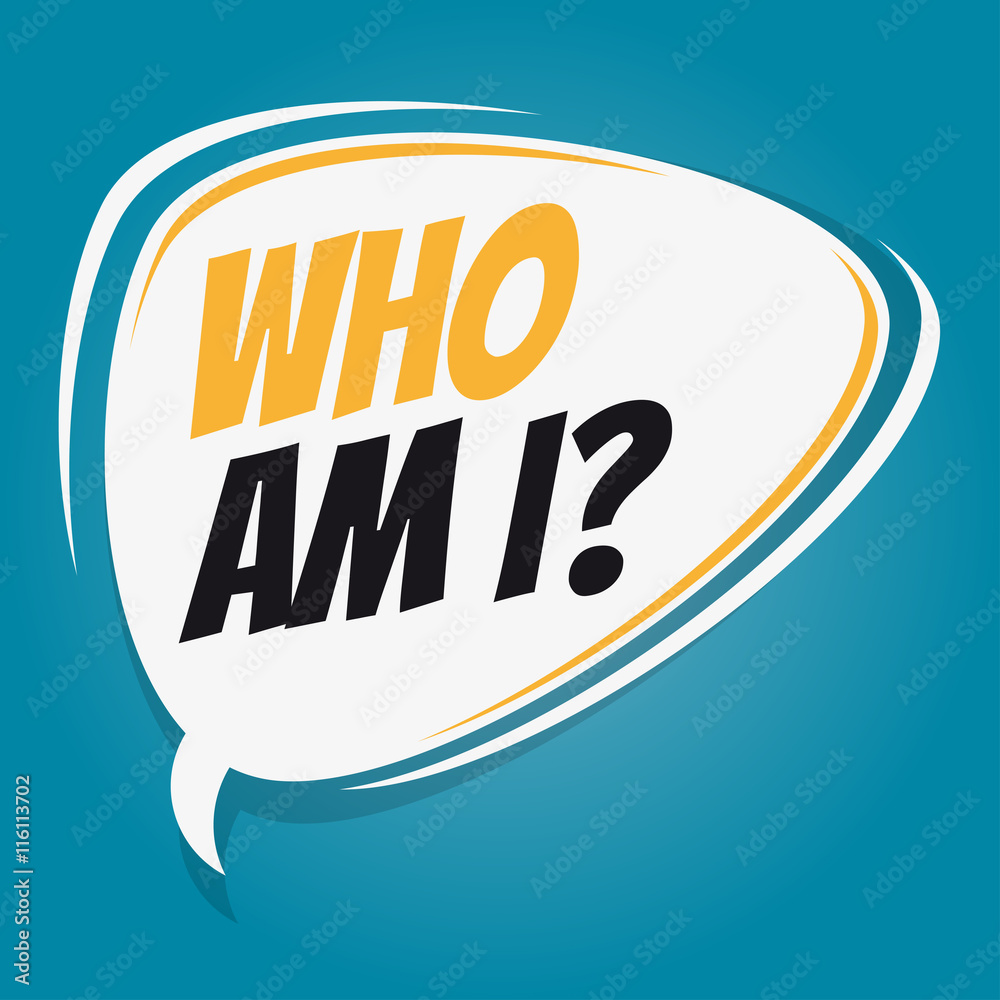 who am i vector speech balloon Stock Vector | Adobe Stock